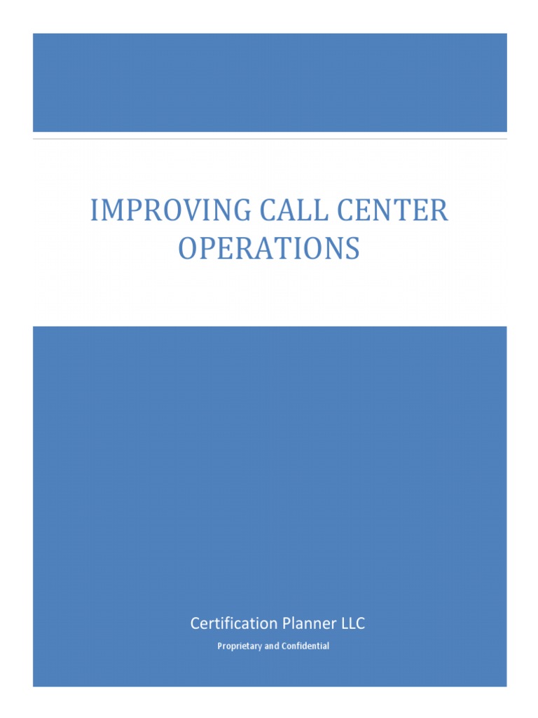 LSS - Case Study - 1 - Improving Call Center Operations v1.0 | PDF ... LSS - Case Study - 1 - Improving Call Center Operations v1.0 | PDF ...