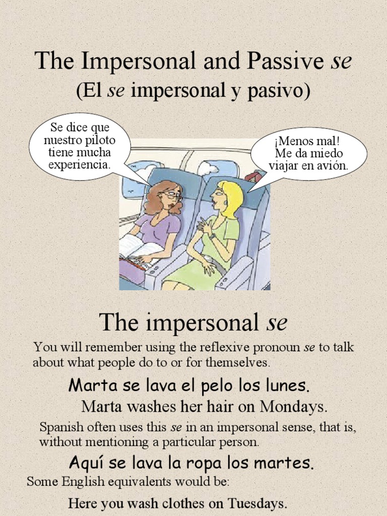 Impersonal and Passive Se | PDF