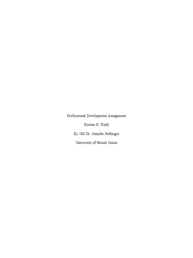 Professional Development Assignment | PDF | Psychological Trauma ...