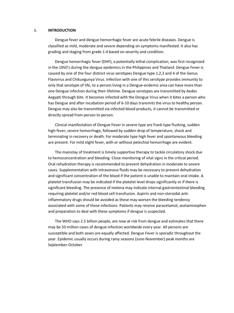 Dengue Fever Case Study Overview | PDF | Immunology | Rtt
