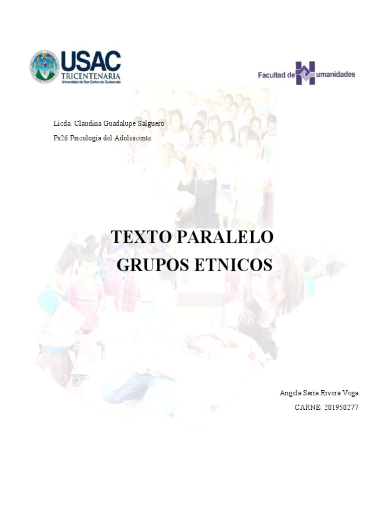 Texto Paralelo Culturas de Guatemala | PDF | Guatemala | Etnicidad