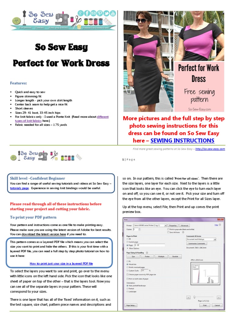 So Sew Easy: Quick and Fitted Knit Dress with Figure Flattering Details ...