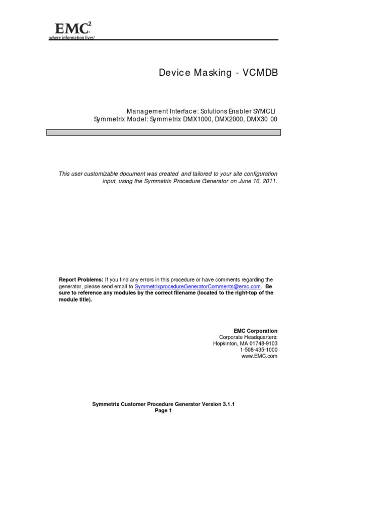 DMX-2 - Device Masking Using SYMCli | PDF | Backup | Computer File