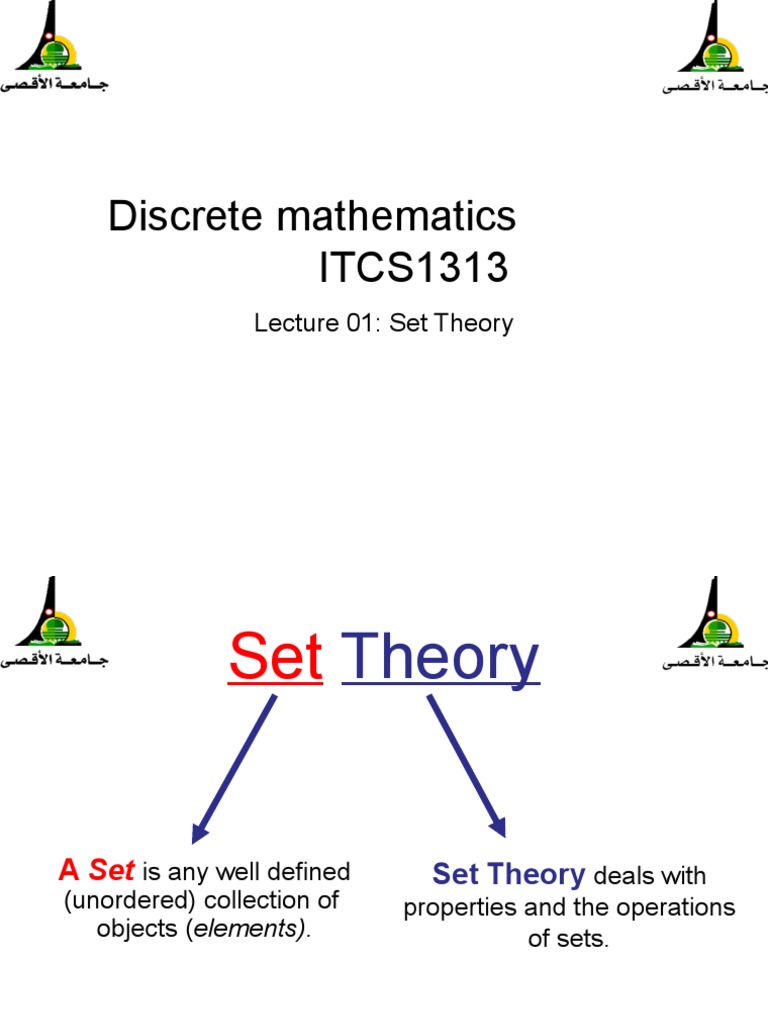 الاولdiscrete math lecture 01 | PDF | Set (Mathematics) | Abstract Algebra