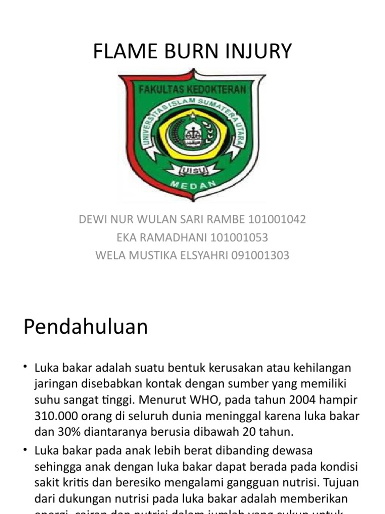 Flame Burn Injury | PDF