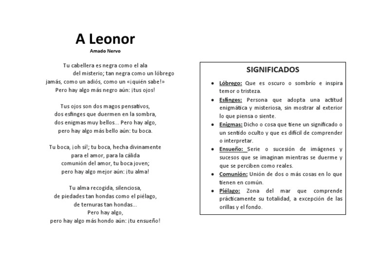 A Leonor | PDF