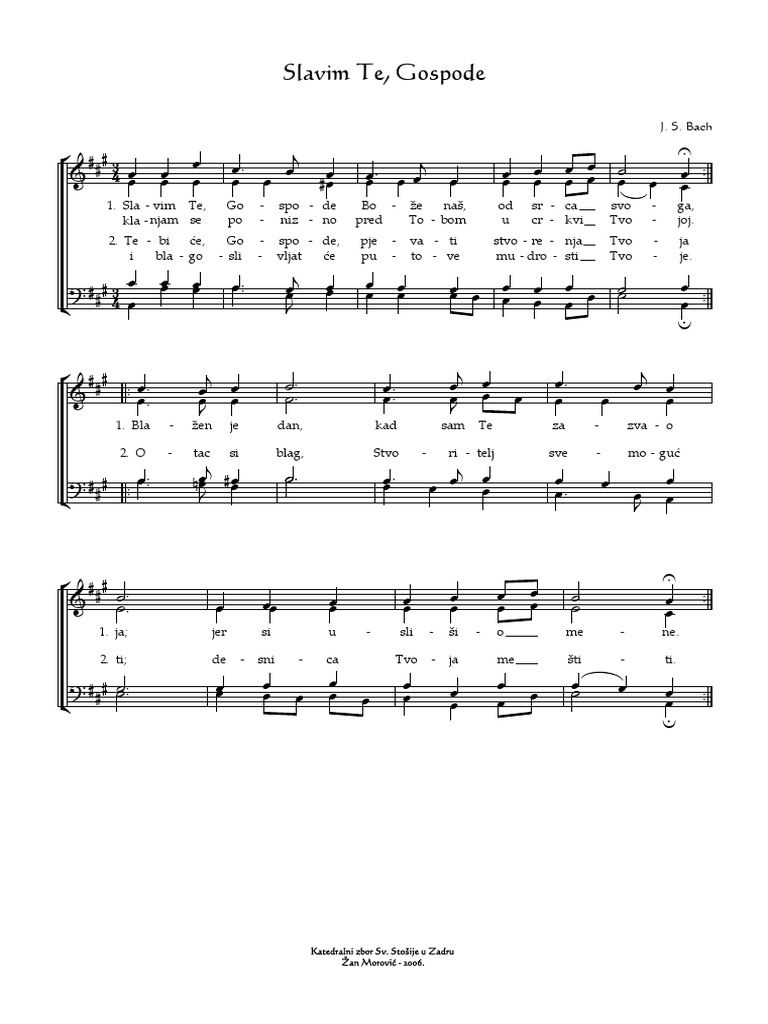 Slavim Te Gospode | PDF