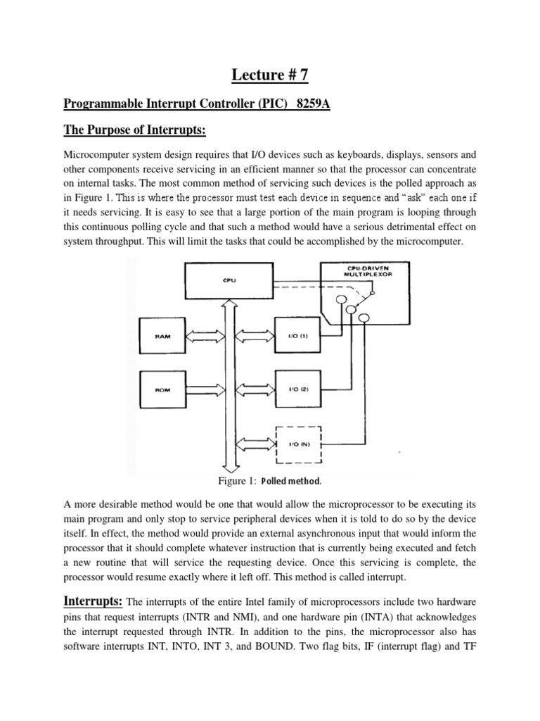 7.PIC 8259A (Shortened) | PDF | Central Processing Unit | Computer Hardware