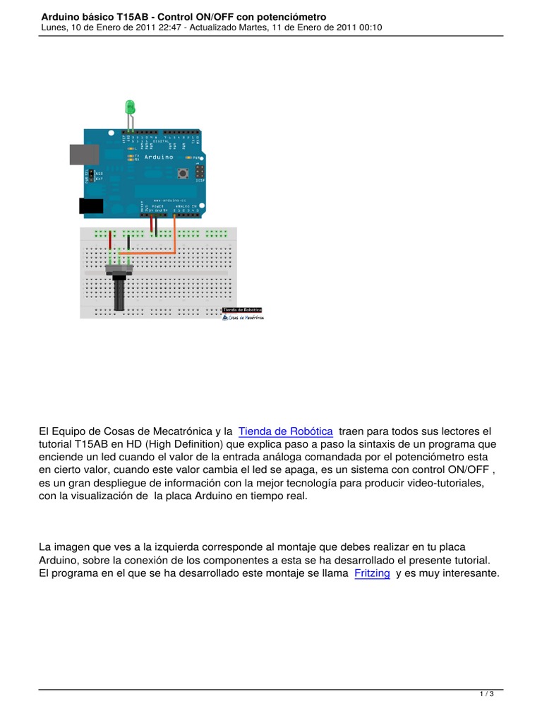 ARDUINO Potenciometro PDF | PDF | Arduino | Informática