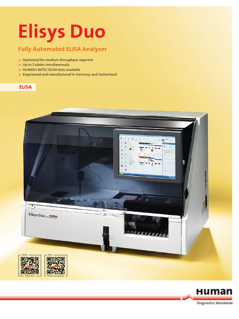 Elisys Duo: Fully Automated ELISA Analyzer | PDF | Elisa | Assay Elisys Duo: Fully Automated ELISA Analyzer | PDF | Elisa | Assay