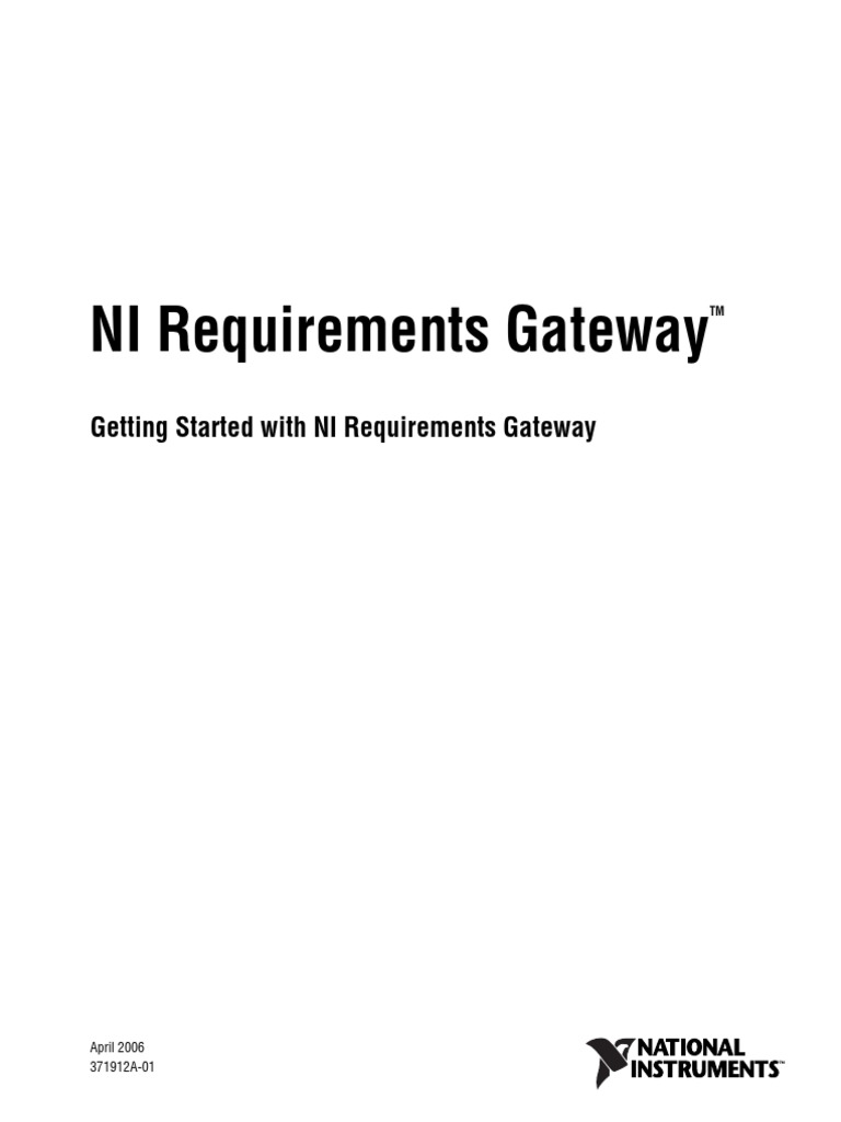 NI Requirements Gateway Gettying Started | PDF | Specification ...
