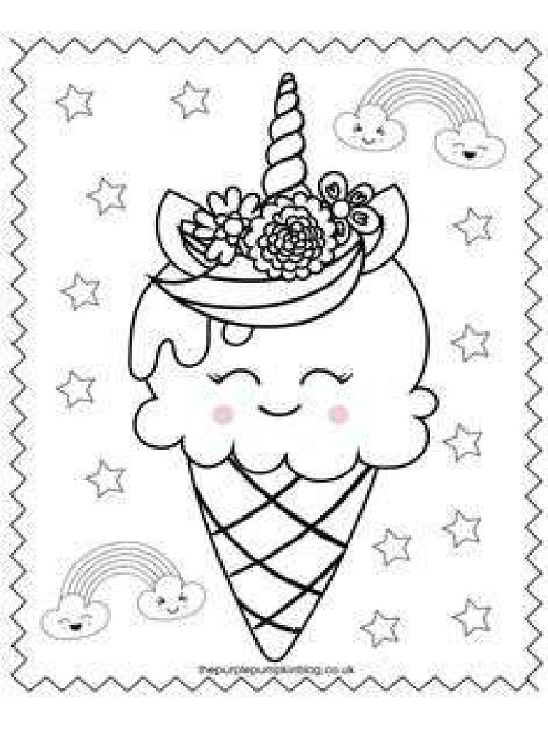 Helados Para Colorear