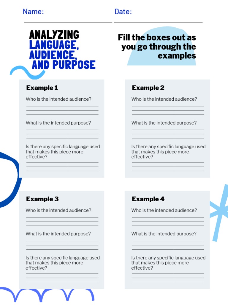 Language, Audience, and Purpose: Analyzing | PDF | Career & Growth