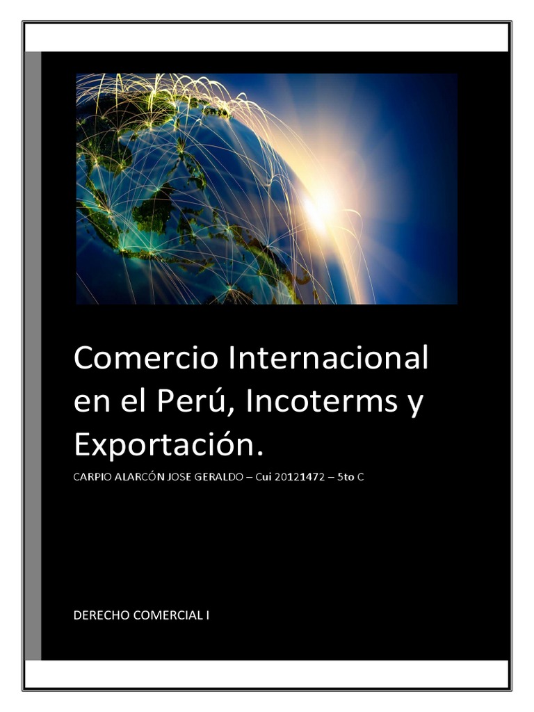 Comercio Internacional en el Perú | PDF | Comercio | Política