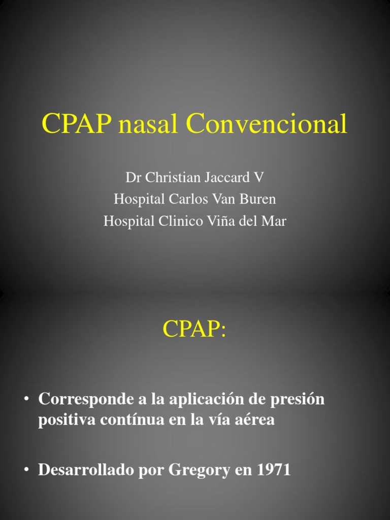 CPAP Nasal Convencional en Neonatos | PDF | Emergencias Médicas ...
