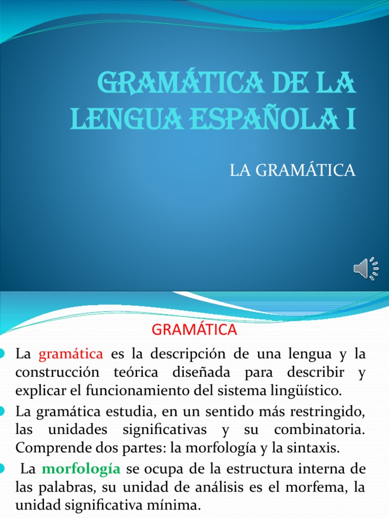 GRAMÁTICA DE LA LENGUA ESPAÑOLA IIsonido PDF | PDF | Palabra ...