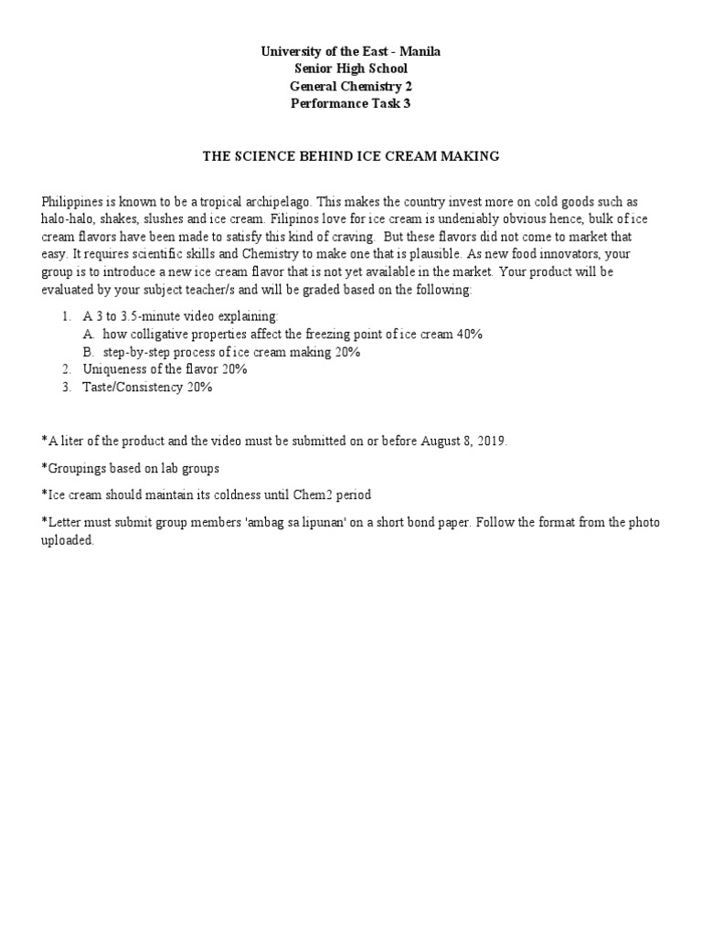 Chemistry of Ice Cream Creation | PDF
