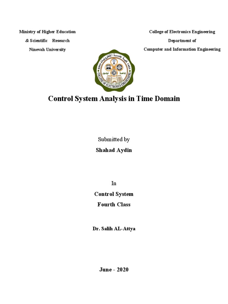 Control System Analysis Report 2020 | PDF