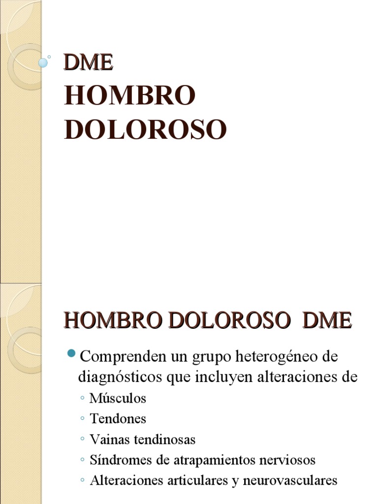 Causas y Evaluación del Dolor de Hombro | PDF | Hombro | Sistema ...