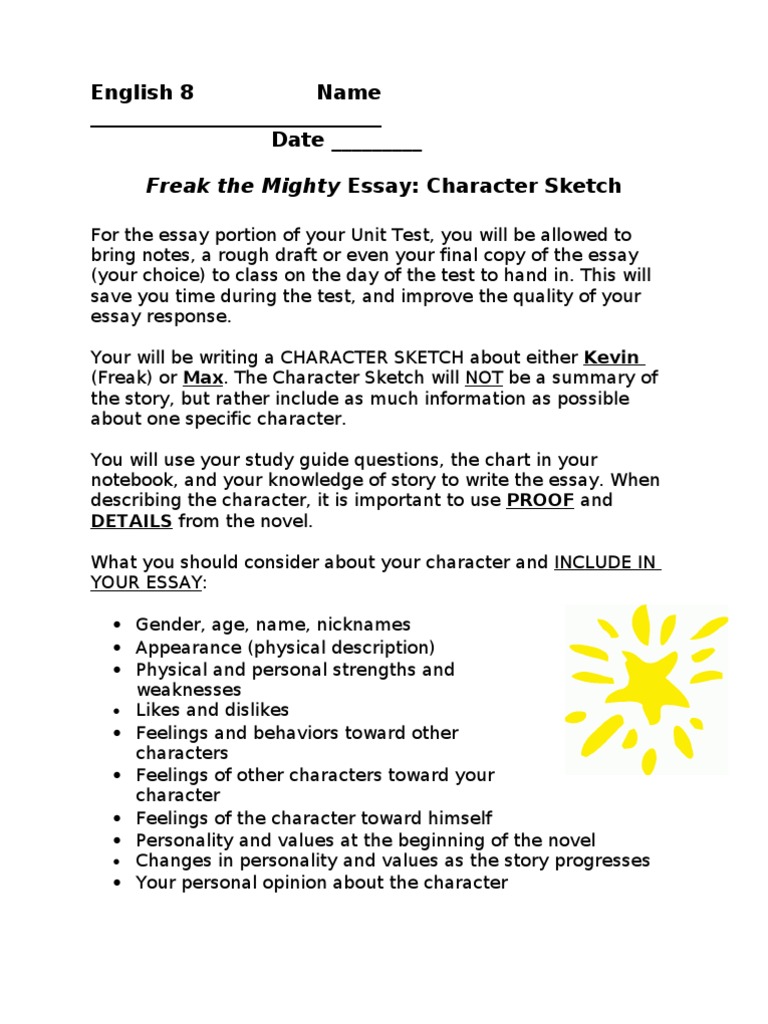Freak The Mighty Essay | PDF