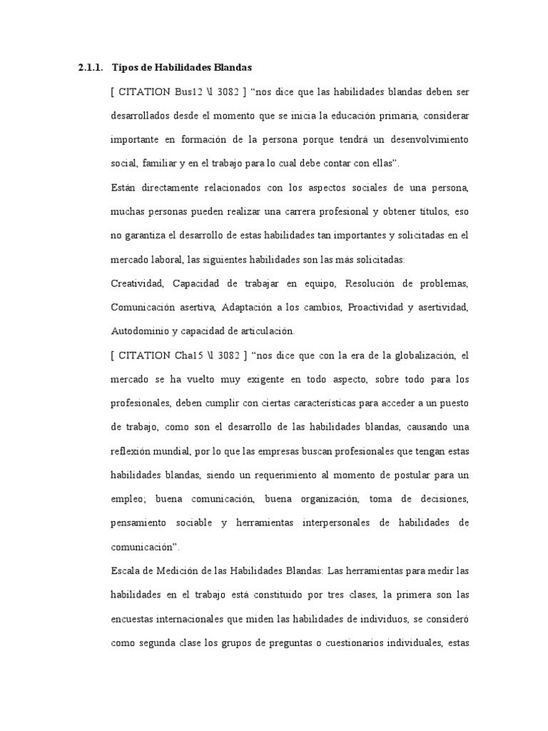 Tipos de Habilidades Blandas | PDF | Inteligencia | Toma de decisiones