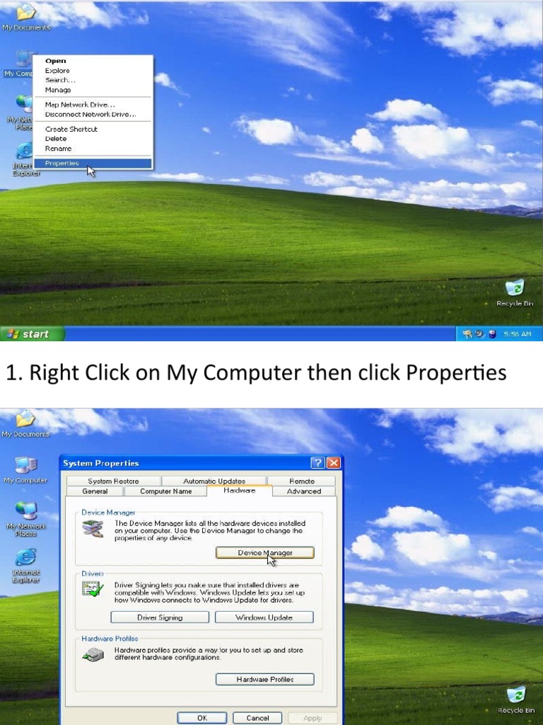 Right Click On My Computer Then Click Properties | PDF