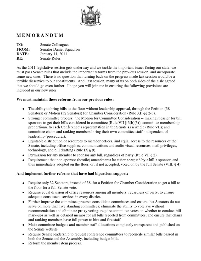 Memo From Senator Squadron 1 (1) (1) .11.11 | PDF | United States ...