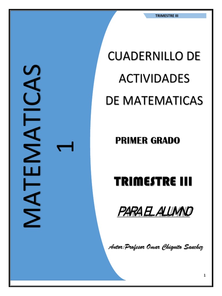 MATEMATICAS 1° Secundaria CUADERNILLO DE ACTIVIDADES (3er Trimestre) | PDF | Triángulo ...