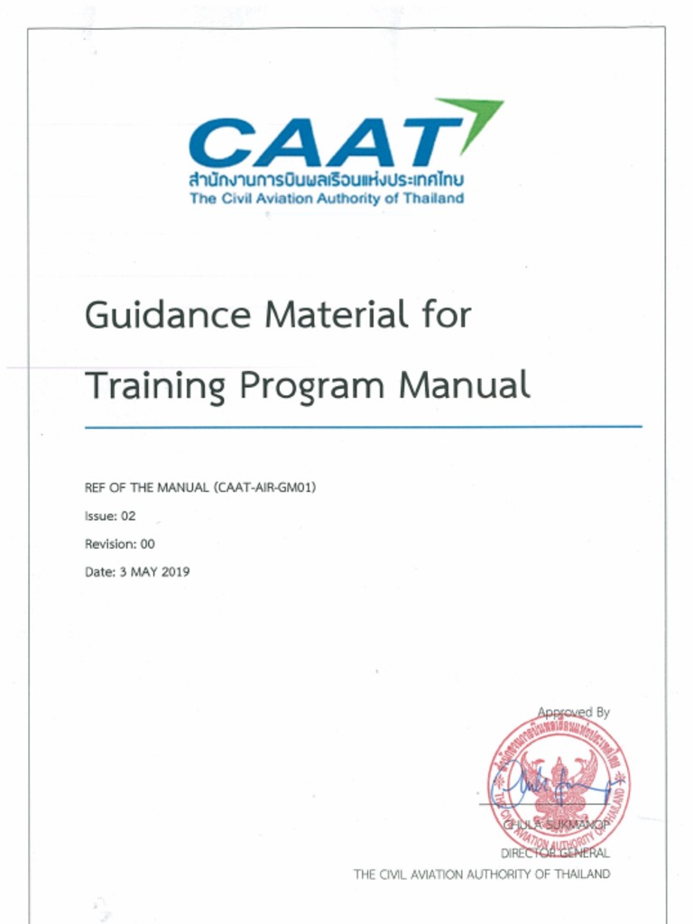 6 CAAT-AIR-GM01 Guidance-Material-for-Training-Program-Manual - I2R0 ...