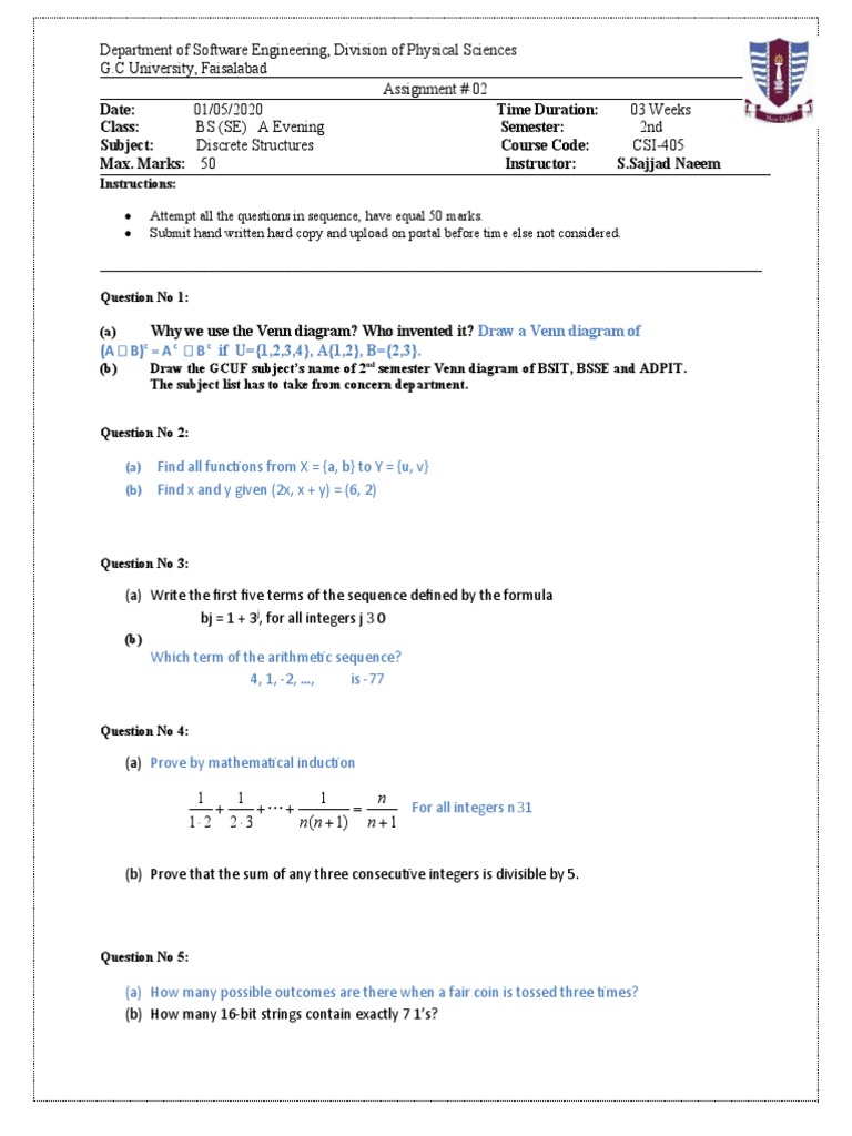 Date: 01/05/2020 Time Duration: 03 Weeks Class: BS (SE) A Evening ...