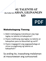 Mga Talento at Kakayahan | PDF
