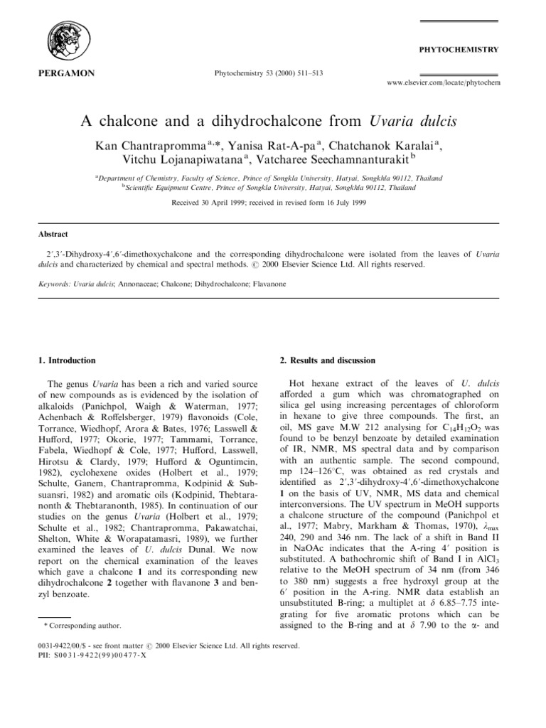 Chalcona e Diidrochalcona PDF | PDF | Proton Nuclear Magnetic Resonance ...