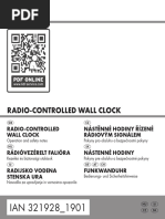 Radio-Controlled Wall Clock Manual | PDF | Clock | Waste