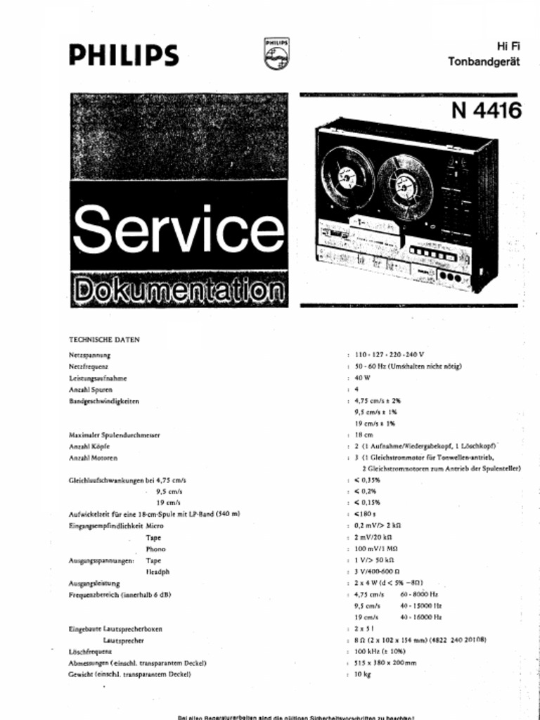 Philips n4416 de | PDF