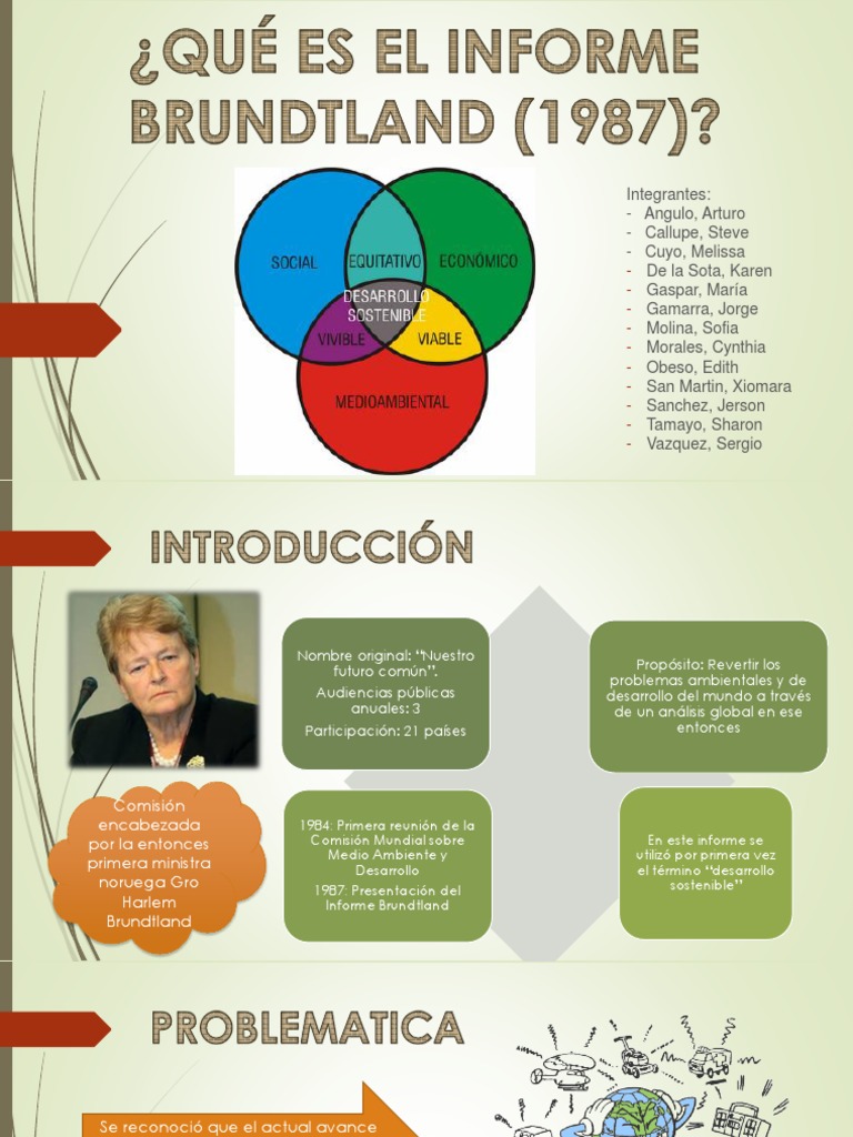 Informe Brundtland | PDF | Sustentabilidad | Crecimiento económico