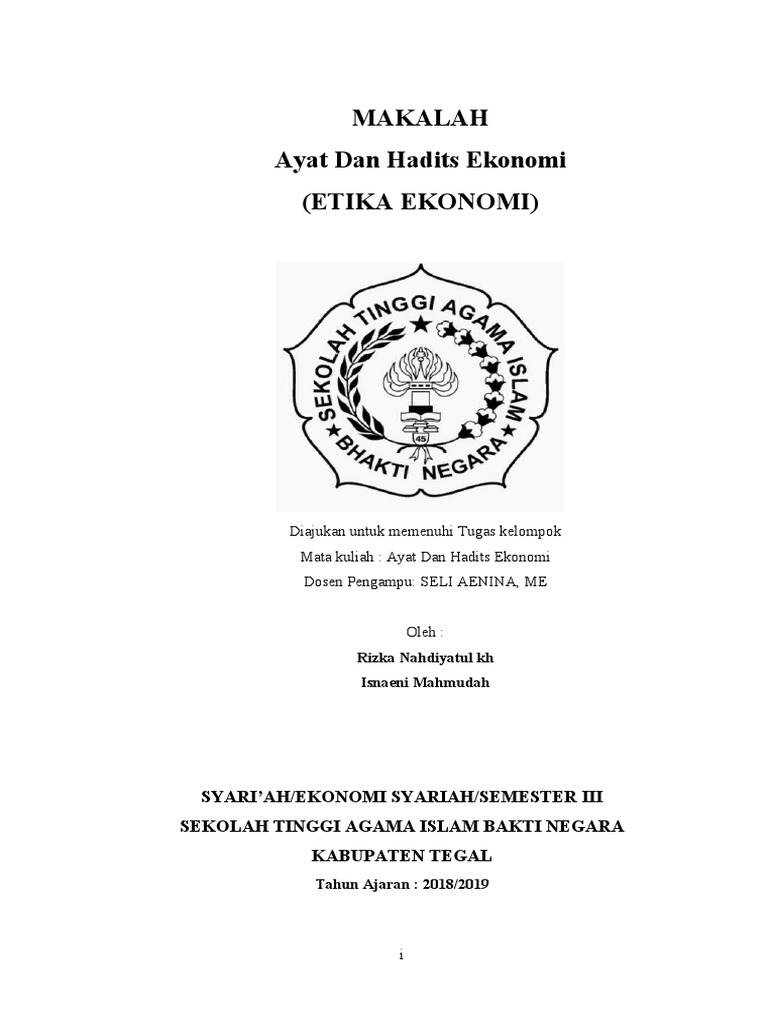 Ayat Dan Hadis Ekonomi Kelompok 4 | PDF | Karier & Perkembangan | Pengelolaan Keuangan & Uang