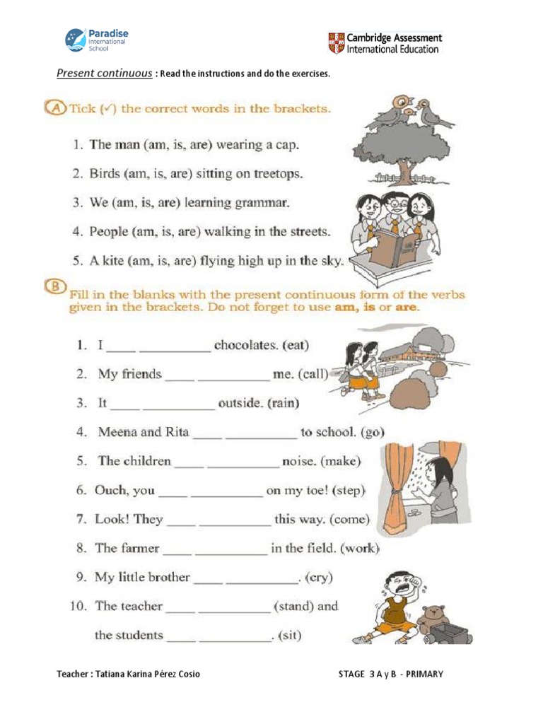 Present Continuous | PDF