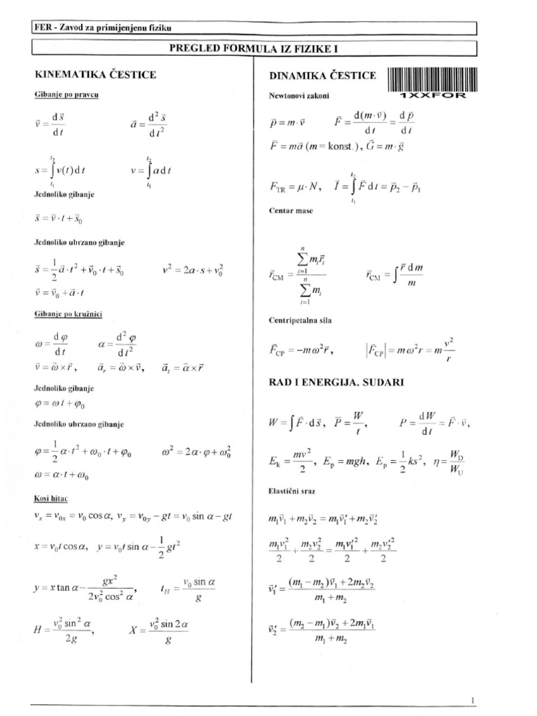 Fizika - Zute Formule | PDF