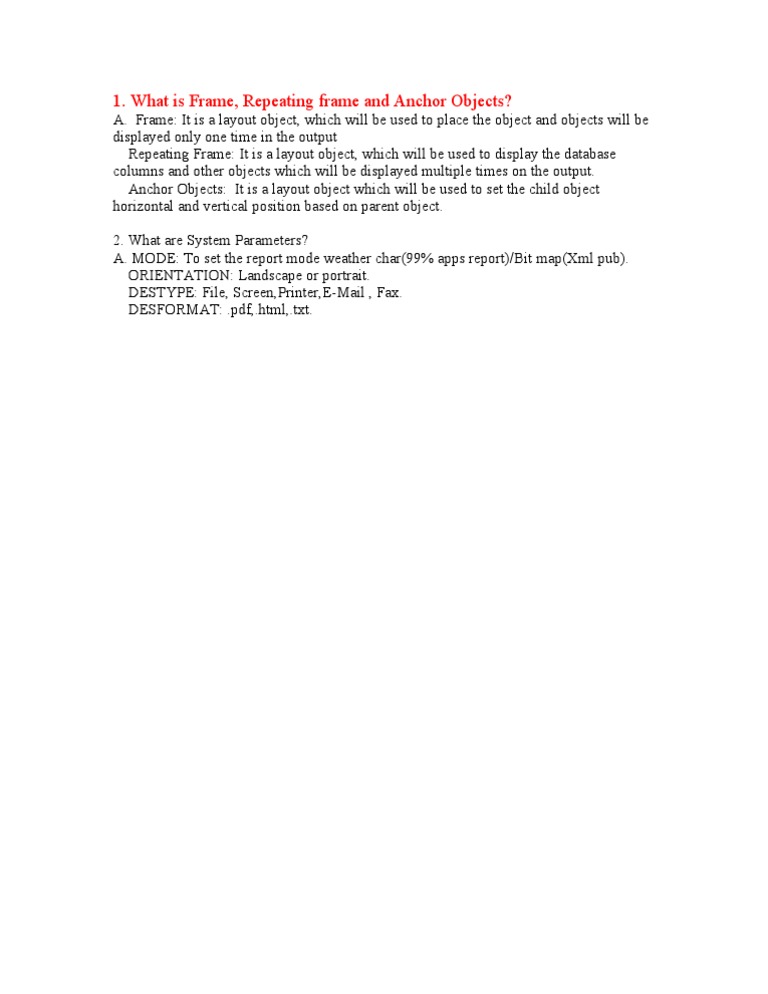 Reports FAQ | PDF