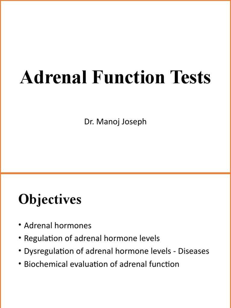 Adrenal Function Tests | PDF | Adrenal Gland | Adrenocorticotropic Hormone
