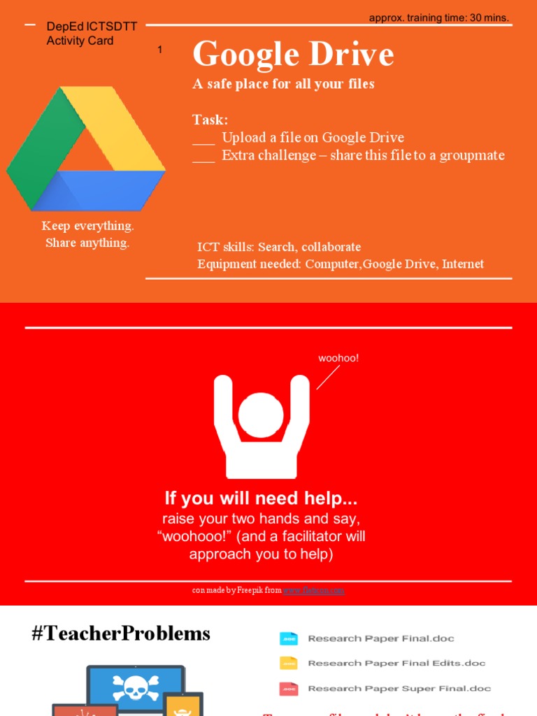 Activity Card Google Drive PDF PDF Information Technology