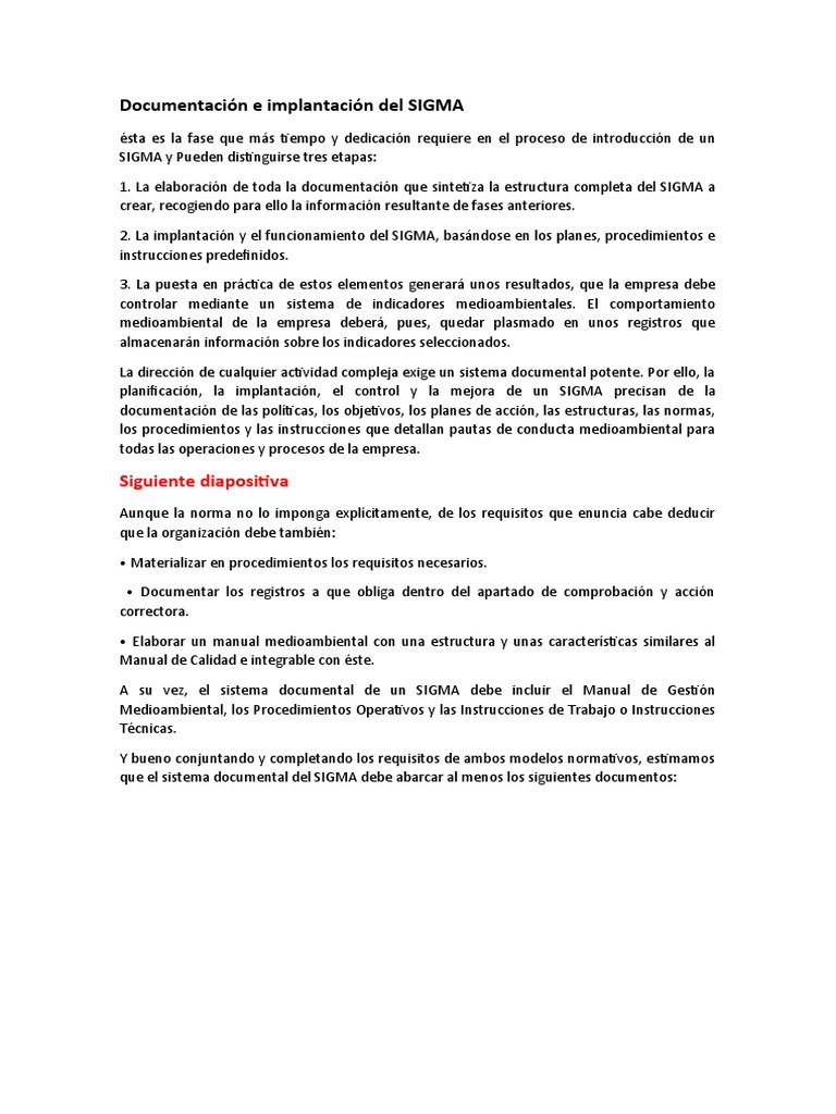 Documentación e Implantación Del SIGMAh | PDF | Planificación | Entorno ...