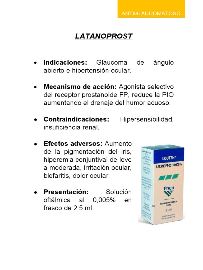 Vademecum Oftalmo - Antiglau | PDF | Glaucoma | Drogas