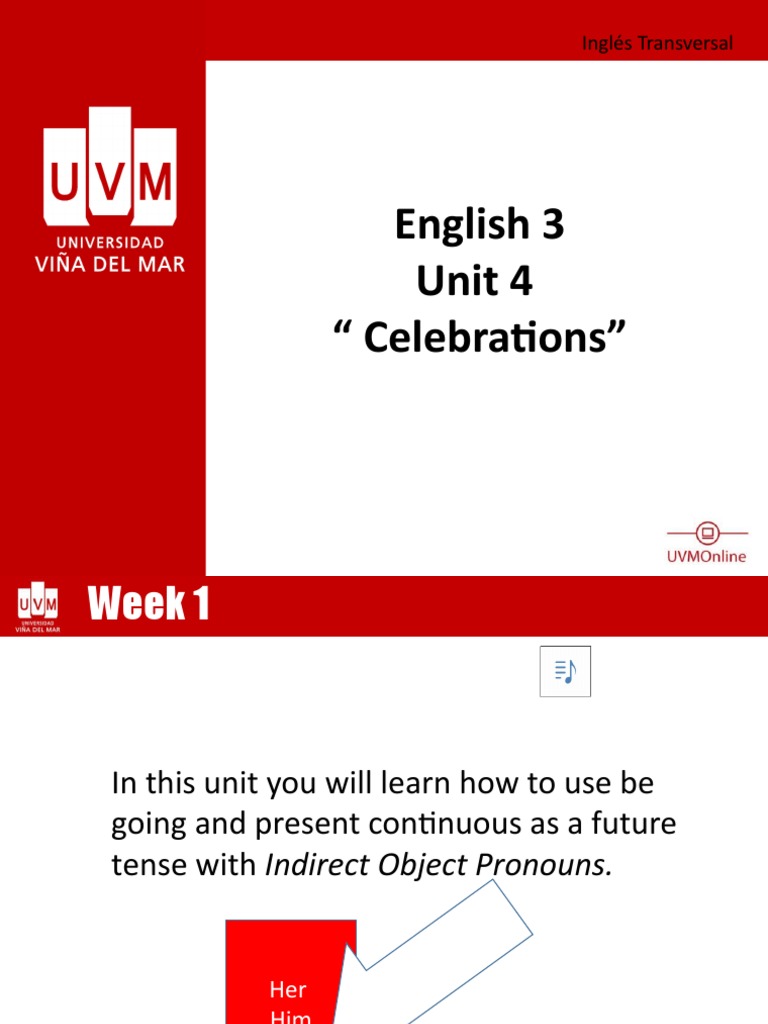 English 3 Unit 4 " Celebrations": Inglés Transversal | PDF | Language ...