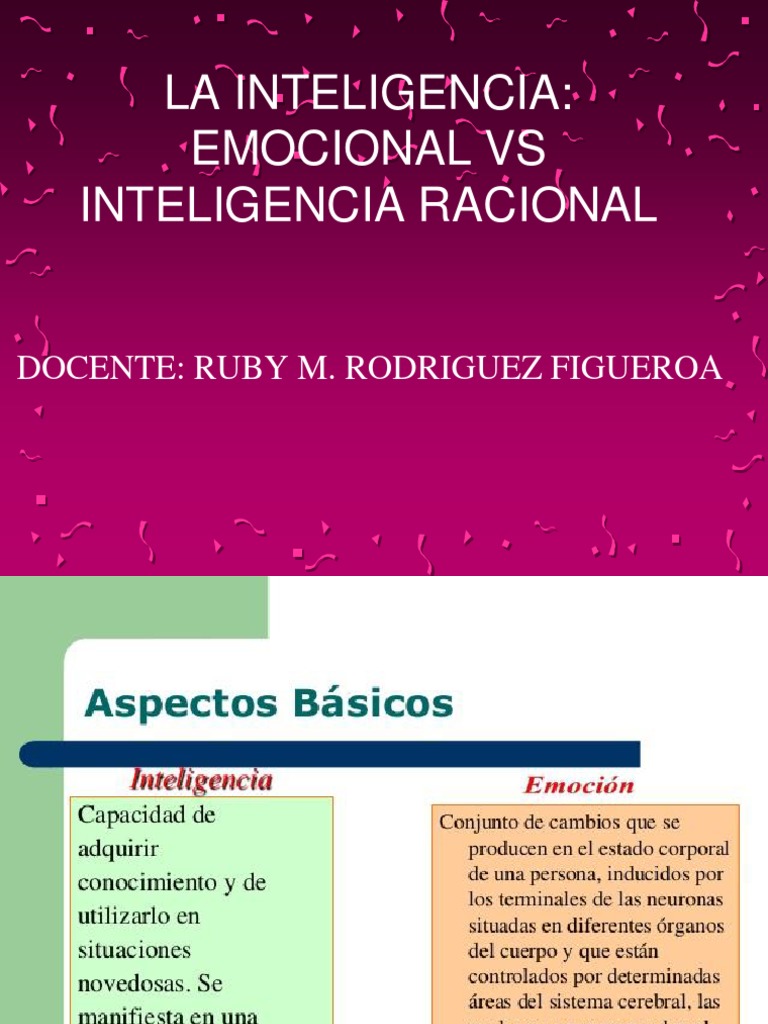 Inteligencia Emocional VS Inteligencia Racional PDF | PDF