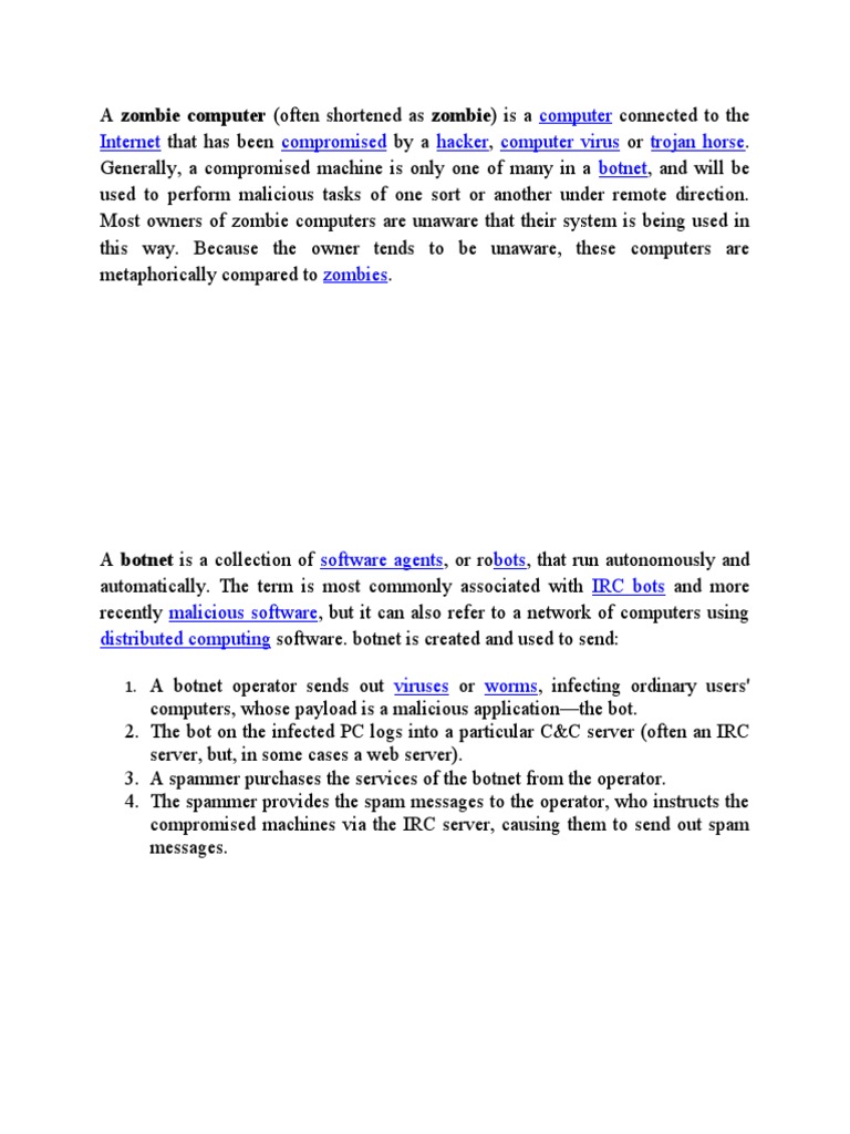 Computer Internet Compromised Hacker Computer Virus Trojan Horse Botnet ...