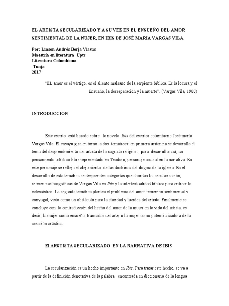 Ensayo, Vargas Vila | PDF | Amor | Novelas