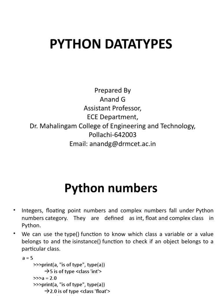 Python Datatypes Pdf Data Type Integer Computer Science
