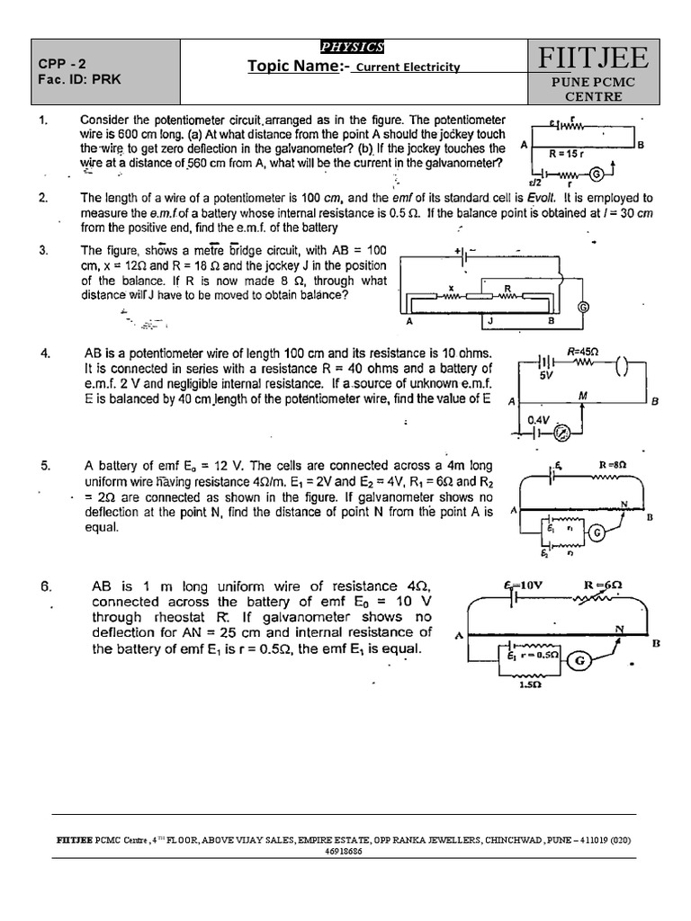 CPP 2 Current Electricity | PDF | Nature