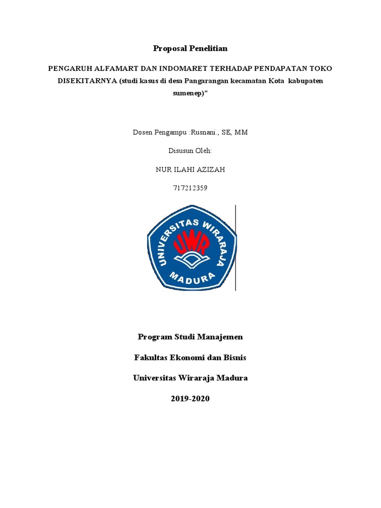 Mini Proposal Kuantitatif - Ghafirut Tamam 717212353 | PDF